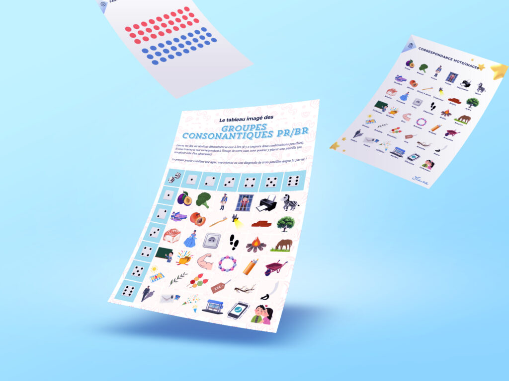 Tableau à double entrée : Groupes consonantiques PR/BR en images (PDF ...